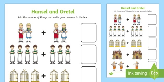 FREE! - Hansel and Gretel Addition Sheet (teacher made)