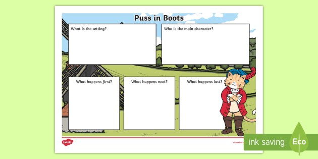 Puss in Boots Story Review Writing Frame - Puss in Boots Story Review ...