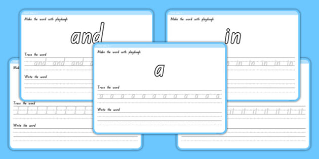 New Zealand Essential Spelling List 1 Playdough Mats