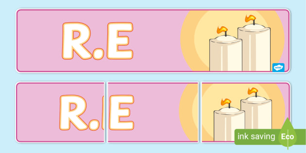 re banner - display lettering (teacher made)