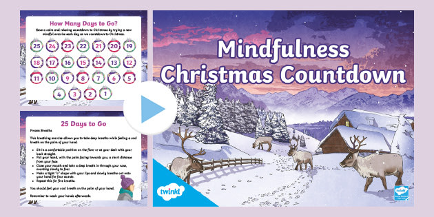 Christmas Countdown Mindfulness Calendar PowerPoint