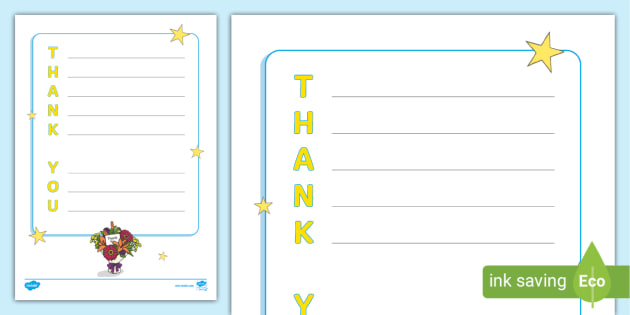Thank You Acrostic Poem Template (teacher made)