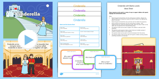 Cinderella with Blanks Levels Questions