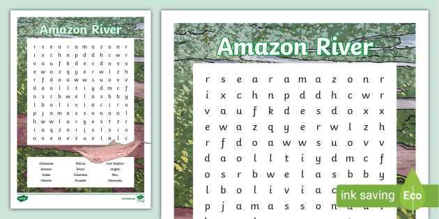 Amazon River Word Search (Teacher-Made)