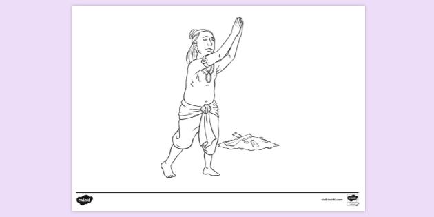 FREE! - Prahlad Safe From Fire Colouring | Colouring Sheets