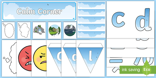 Classroom Calm Corner Bulletin Board Pack (teacher made)