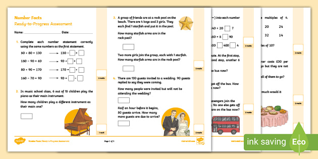 👉 Assessment of Y3 Ready-to-Progress Criteria: Number Facts