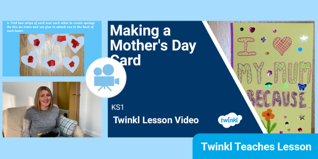 FREE! - KS1 (Ages 5-7): Mother's Day Card Video Lesson