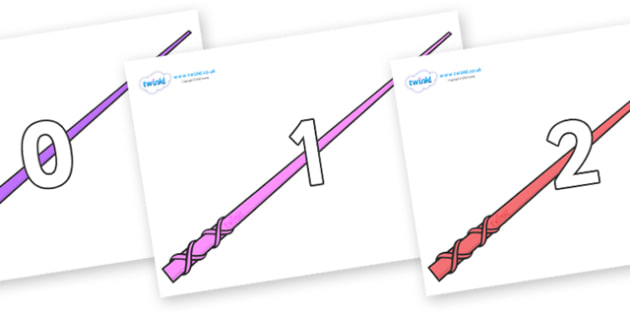 Numbers 0-100 on Wands (teacher made)