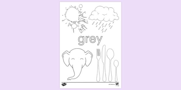 FREE! - Grey Colouring Page | Colouring Sheets