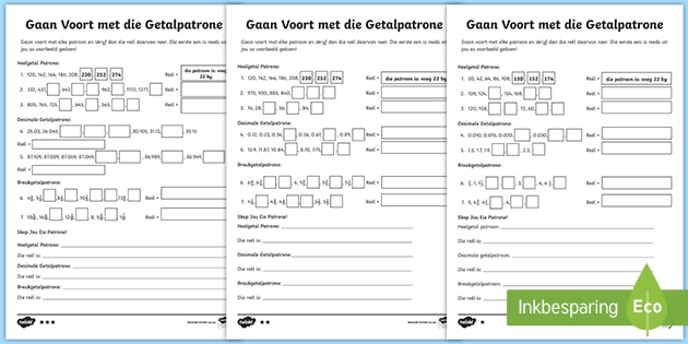 Gaan Voort met die Getalpatrone Gedifferensieerde Aktiwiteit