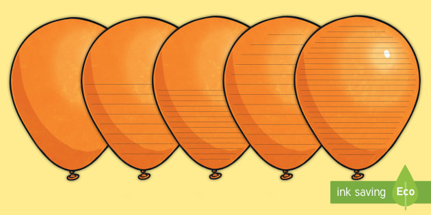 Balloon Writing Template | Australia