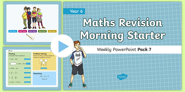 SATs Survival: Year 6 Maths Revision Morning Starter Weekly PowerPoint ...