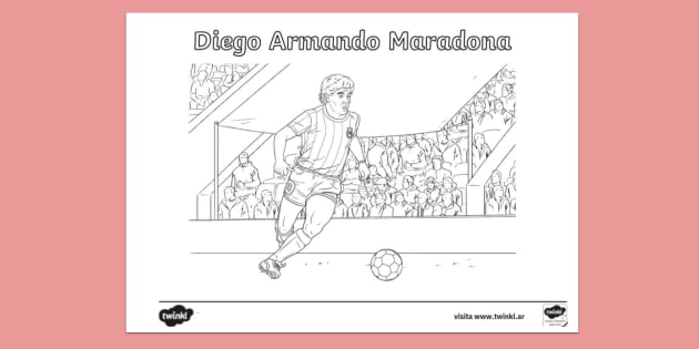 diego maradona coloring pages