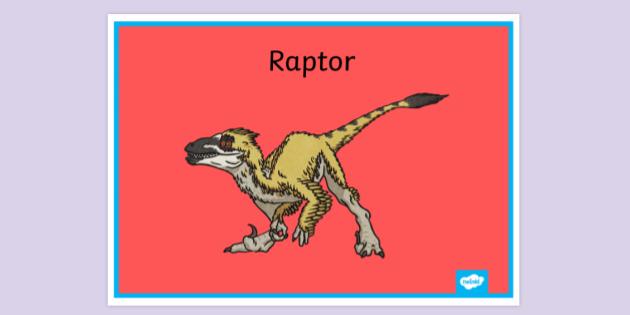 Raptor Dinosaur Poster | Display Poster | Primary Resources