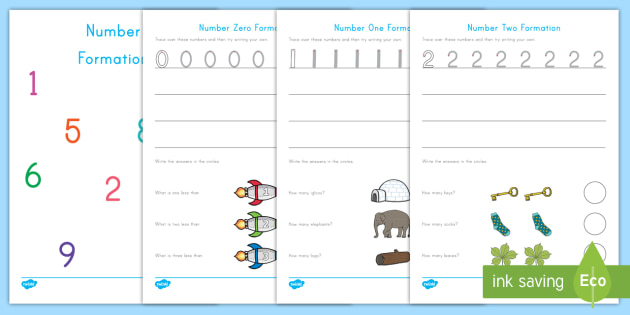 Number Formation Activity Booklet (teacher made)