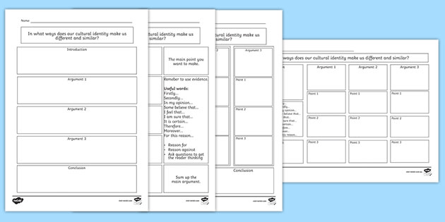 Cultural Diversity Persuasive Differentiated Writing Worksheet