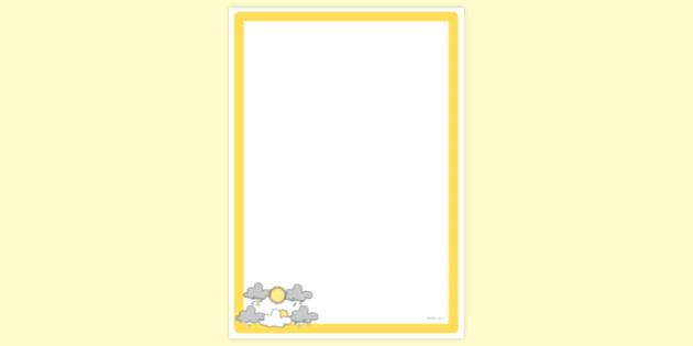 Simple Blank Weather Page Border PDF| Page Borders | Twinkl