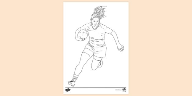 FREE! - Rugby Player Colouring Page | Colouring Sheets