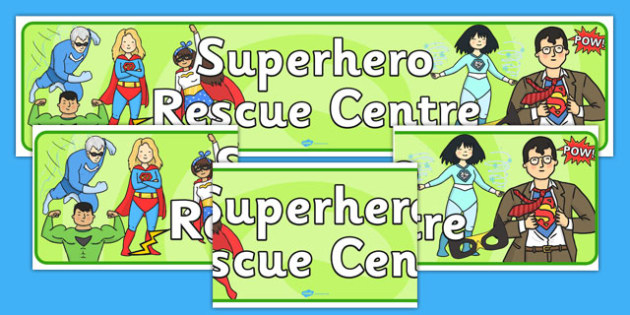 Superhero Rescue Centre Role Play Banner-superhero rescue centre