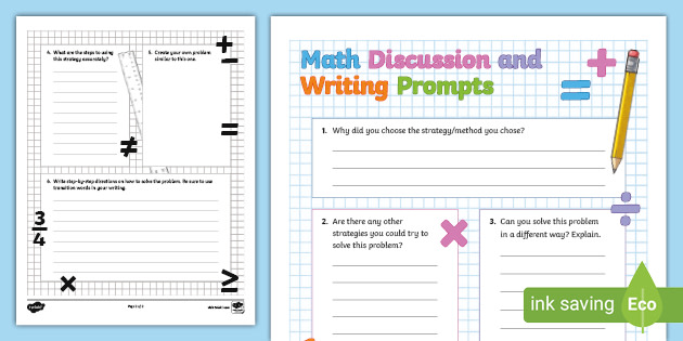 Math Discussion and Writing Prompts