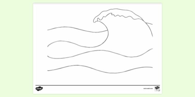 Different waves Colouring | Colouring Sheets