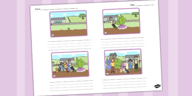 The Enormous Turnip Storyboard Template (teacher made)