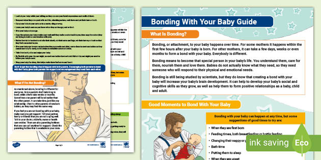 Bonding with Your Baby Guide (teacher made)