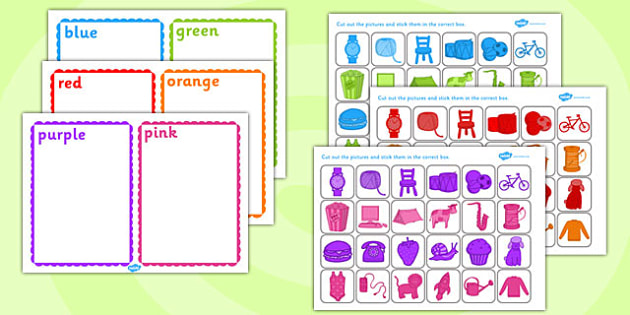 Colour Sorting Activity - colour, sorting, matching, game