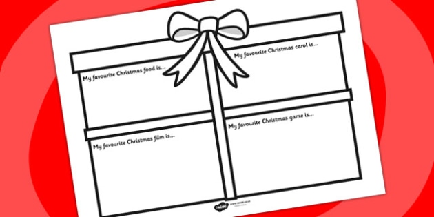 Christmas Favourites Writing Activity