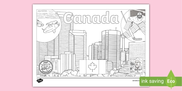 * NEW * Canada Colouring Page,Canada (teacher made)