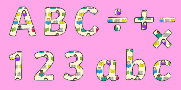 FREE! - 👉 Reading Area Themed A4 Display Lettering