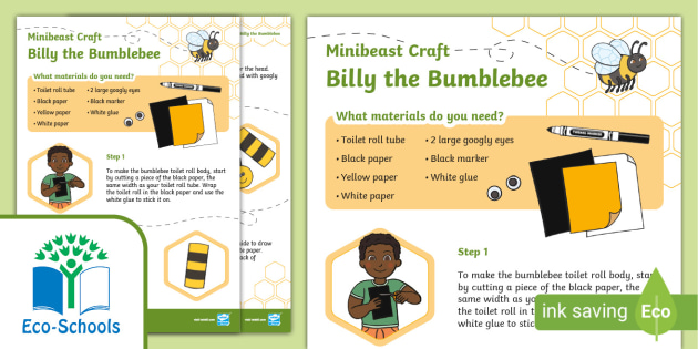 Bumblebee Toilet Roll Craft (teacher made)