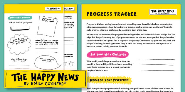 FREE! - The Happy Newspaper: Progress Tracker (teacher made)