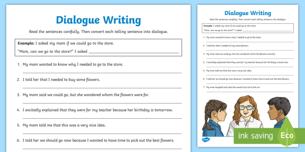 Dialogue Worksheet Grade 5 Free Worksheet Dialogue Writing Worksheet 