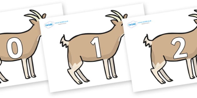 Numbers 0-100 on Goats (teacher made)