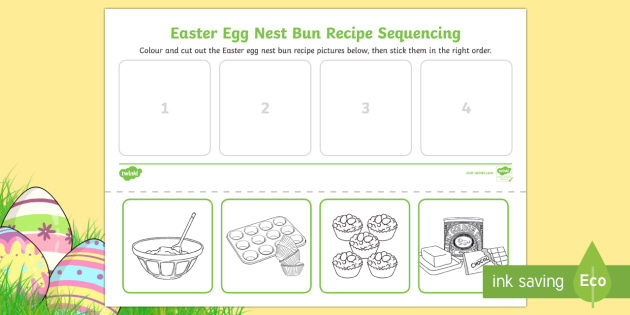 Easter Egg Nests Sequencing Activity (teacher made)