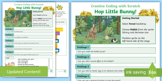 KS2 Easter Coding with Scratch - Computing - Twinkl