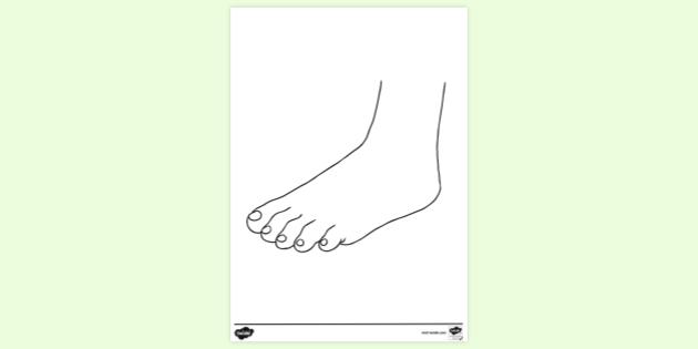 A Foot Colouring Sheet
