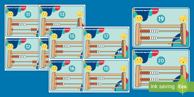 👉 Building Numbers Beyond 10 Rekenrek Cards