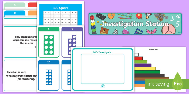 KS1 Investigation Station Maths Interactive Display Pack