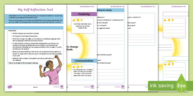 My Self-Reflection Tool Worksheet