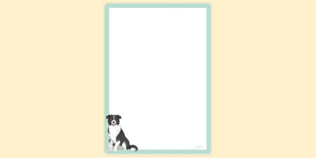 FREE! - Simple Blank Dog Page Border for KS2 | Page Borders | Twinkl