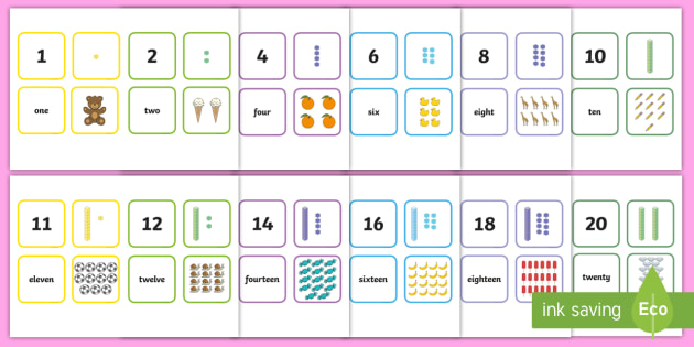 Year 1 Read and Write Numbers From 1 to 20 Maths Mastery Game