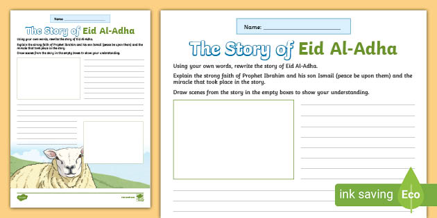 The Story of Eid Al-Adha Report Writing (creat de profesori)