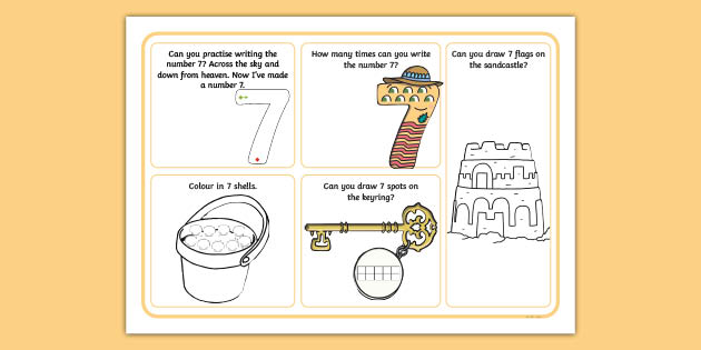 👉 The Adventures of Number Seven Activity Mat