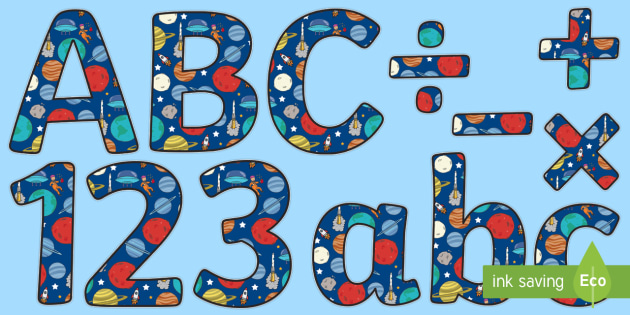 FREE! - Space-Themed Small Display Lettering (teacher made)