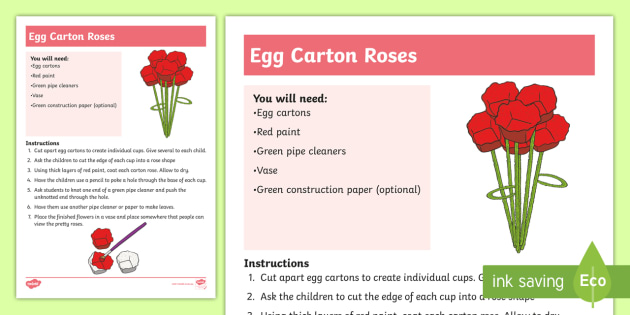 A Rose Template - Printable | Arts and Crafts | Twinkl