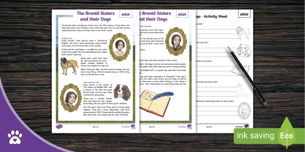 The Brontë Sisters and their Dogs - Reading Comprehension