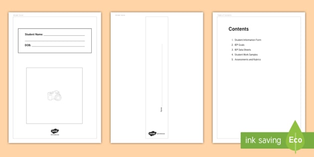 Student Binder Cover and Labels (teacher made)